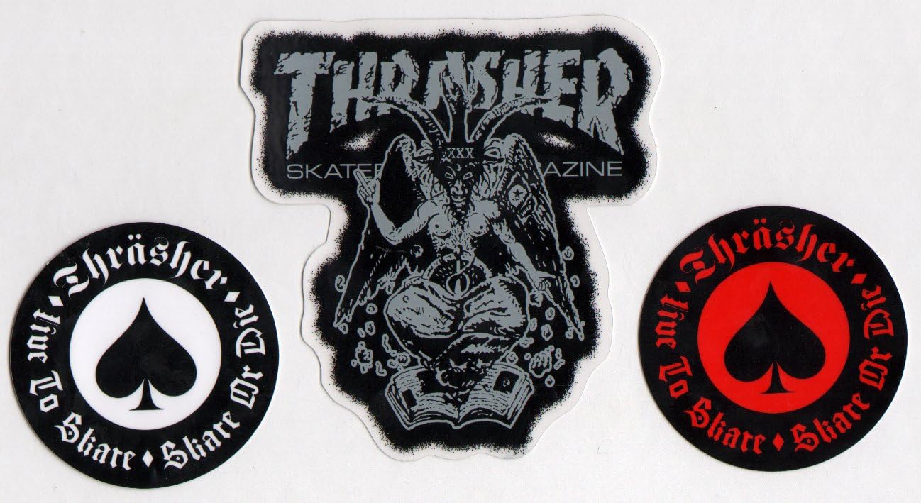 3 Thrasher Magazine Skateboard Stickers Pack - New skate board car ...