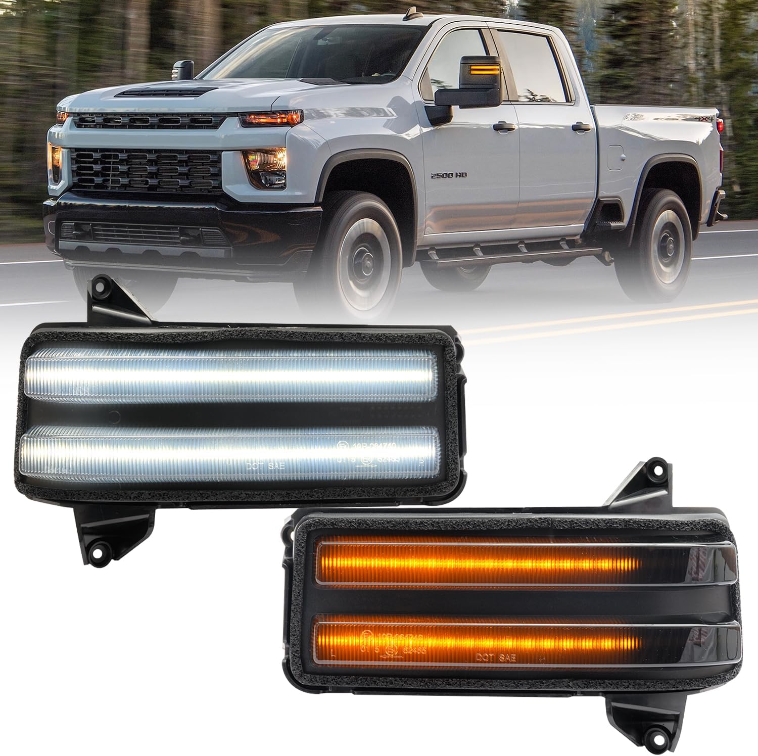 Amazon.com: NSLUMO Sequential LED Side Mirror Marker Lights for 2020 ...