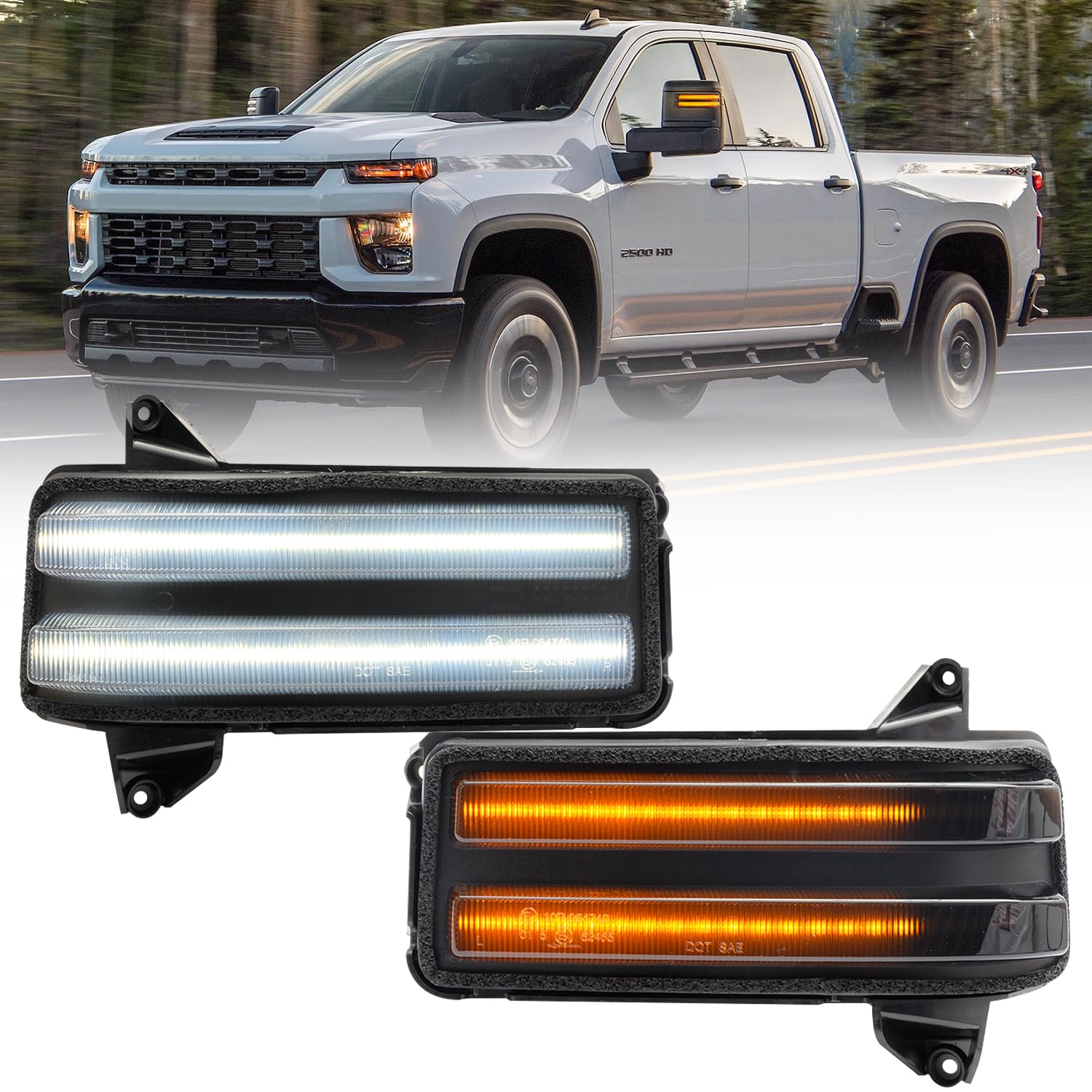 Amazon.com: NSLUMO Sequential LED Side Mirror Marker Lights for 2020 ...