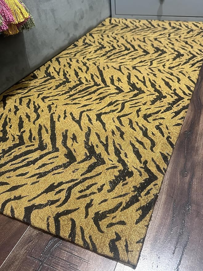 Buy AWARD VELVETS Jacquard Bedside Runner Carpet - Cotton & Viscose Rug ...