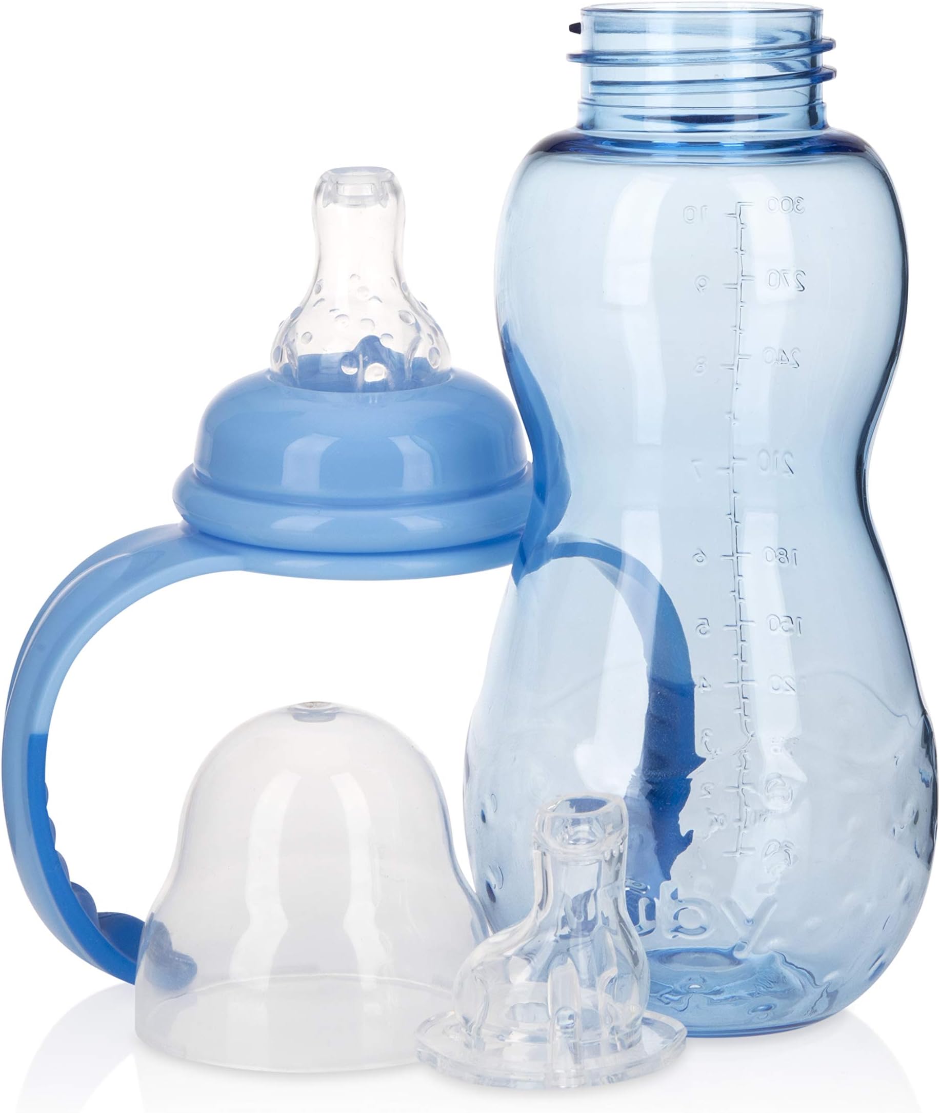 Amazon.com : Nuby Non-Drip 3-Stage Bottle, 11 Ounce (Blue) : Baby