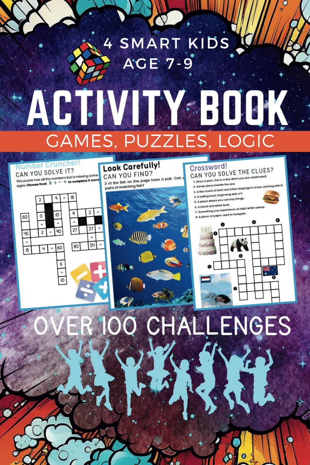 Activity Book of logic, puzzles, word and number games for Smart Kids ...