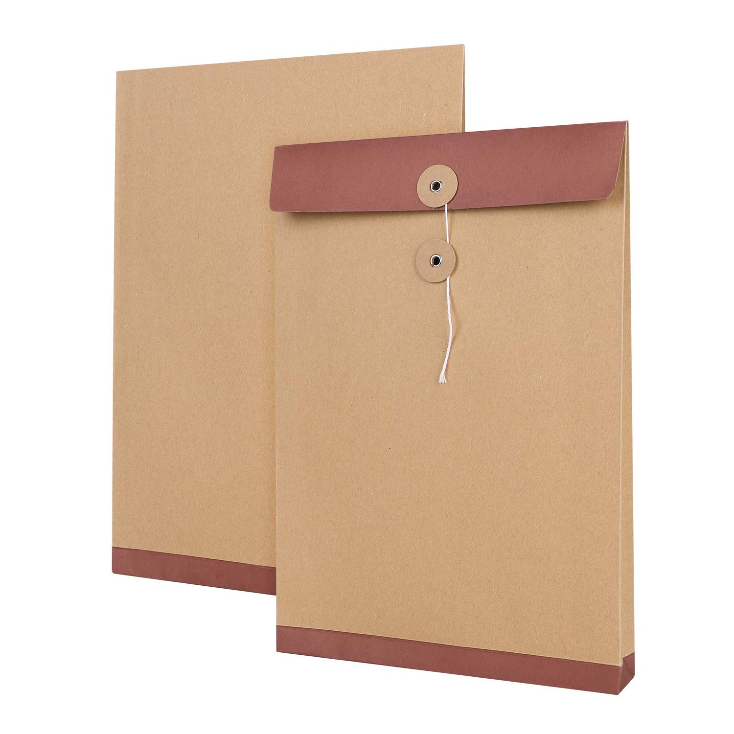 10Pcs A4 Kraft File Folder Portfolio Foolscap Paper Organiser Folder ...