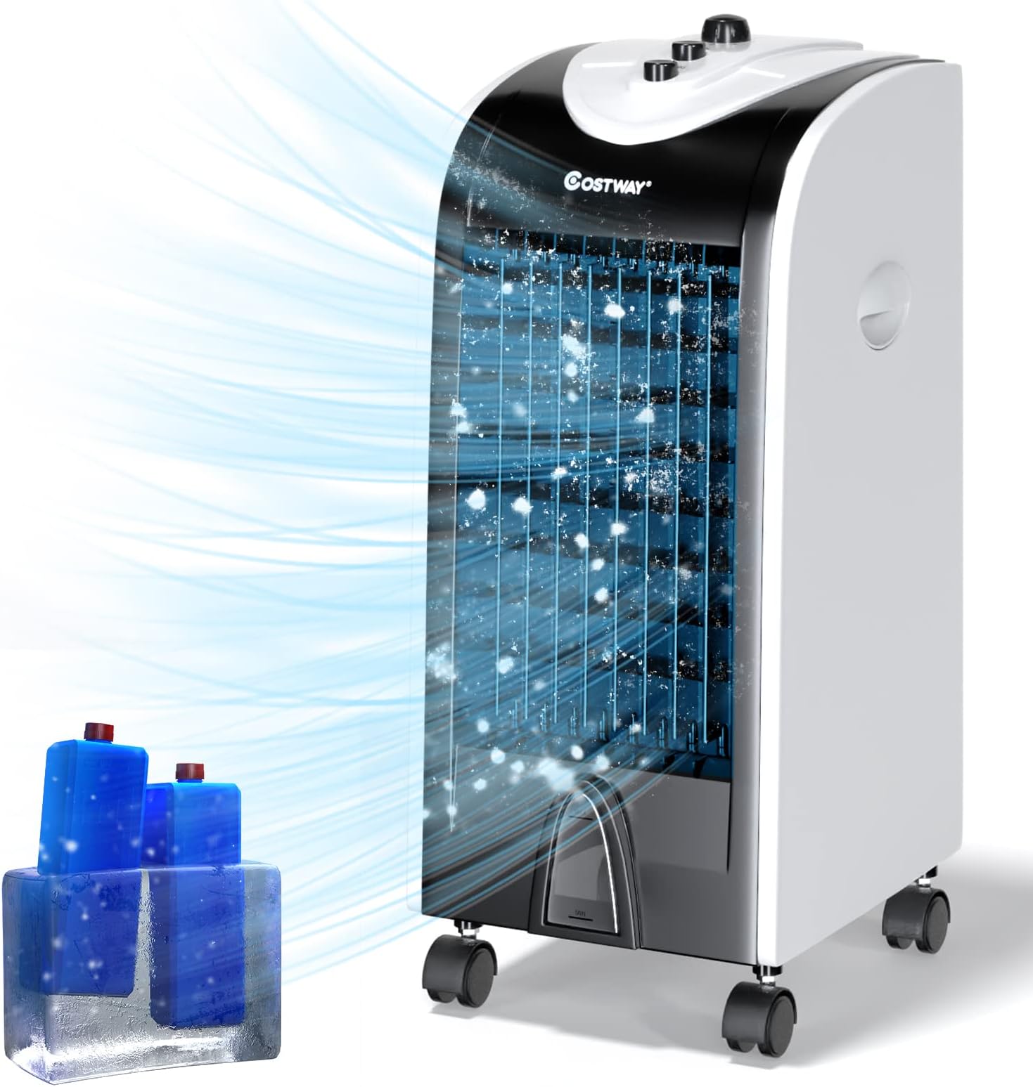 Amazon.com: COSTWAY Evaporative Air Cooler, 3-in-1 Cooling Fan with 2 ...