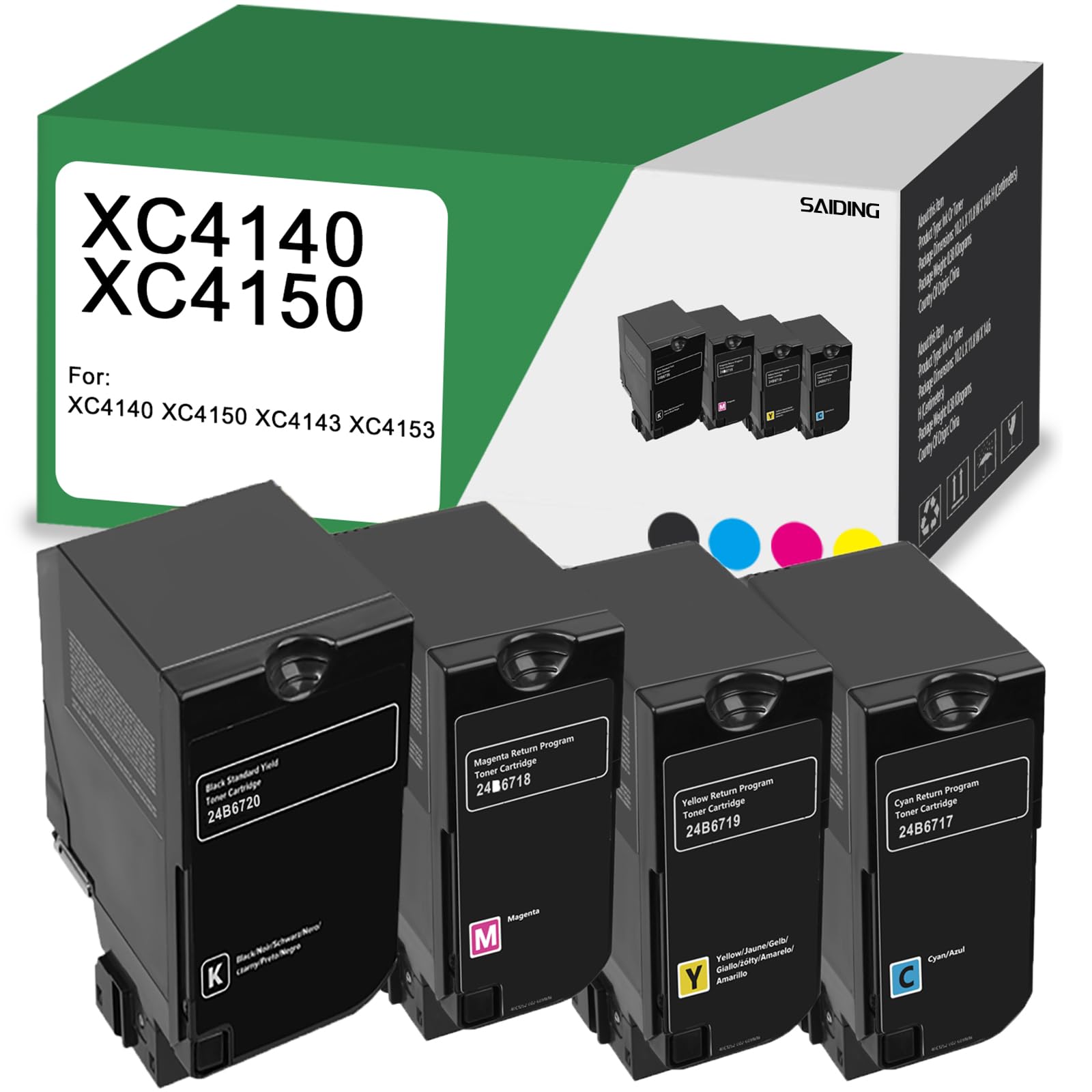 Amazon.com: SAIDING Compatible XC4140 XC4150 Toner Cartridge 24B6717 ...