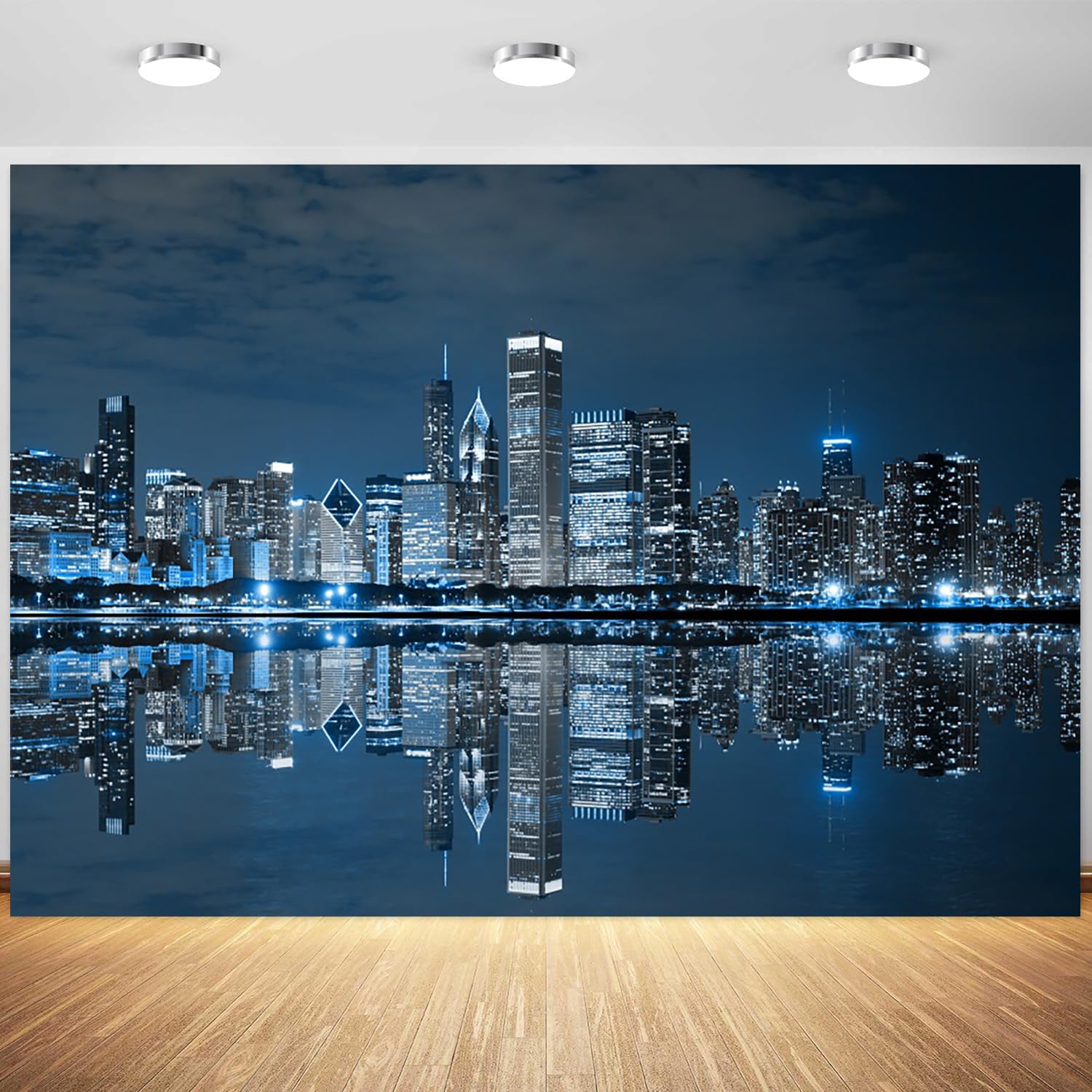 Amazon.com : 7x5ft Night Cityscape Backdrop City Skyline Skyscraper ...