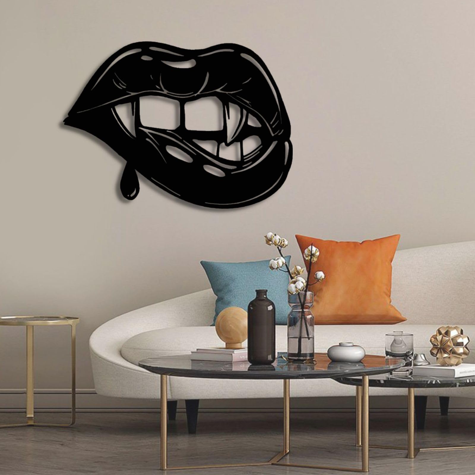 Vampire Fangs Face Wall