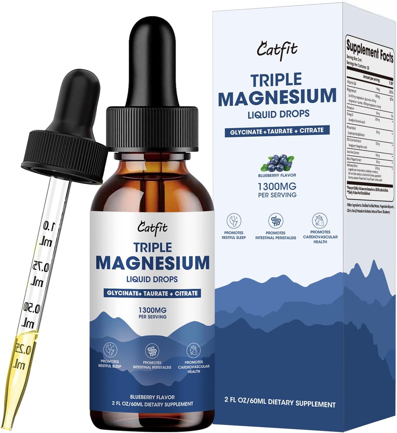 Amazon.com: Magnesium Glycinate Liquid Drops with Taurate & Citrate ...