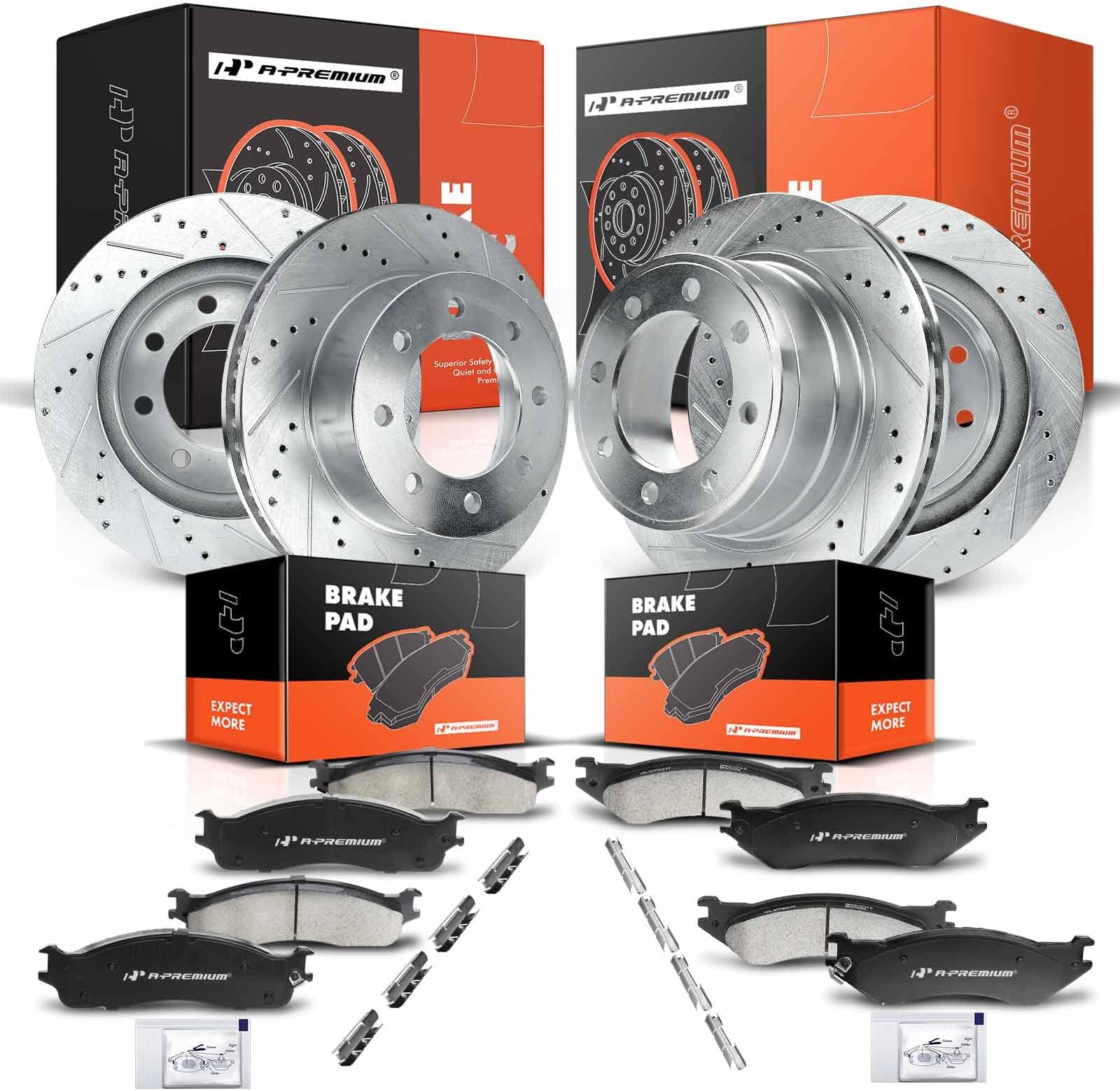 Amazon.com: Detroit Axle - Brake Kit for 03-08 Dodge Ram 2500 3500 Drilled & Slotted Disc Brake ...