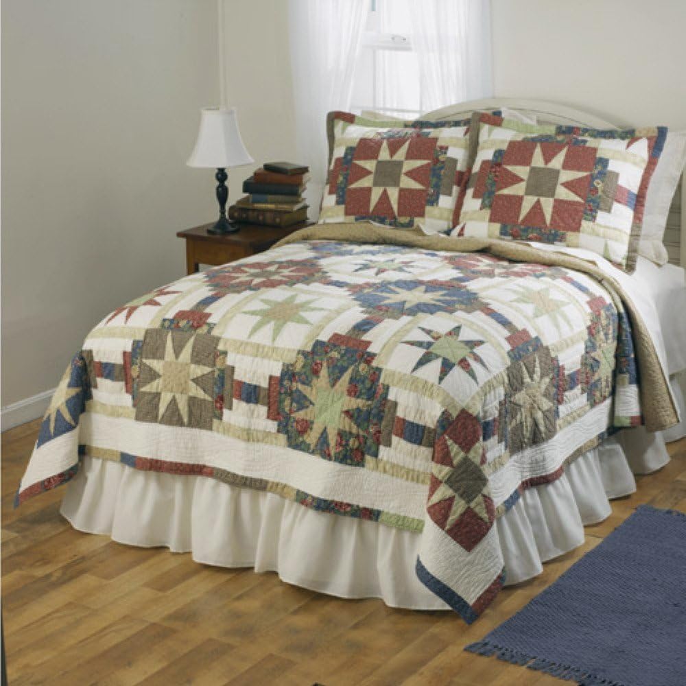 Amazon.com: PDK/Regency Country Living Charming Stars Full/Queen Quilt ...