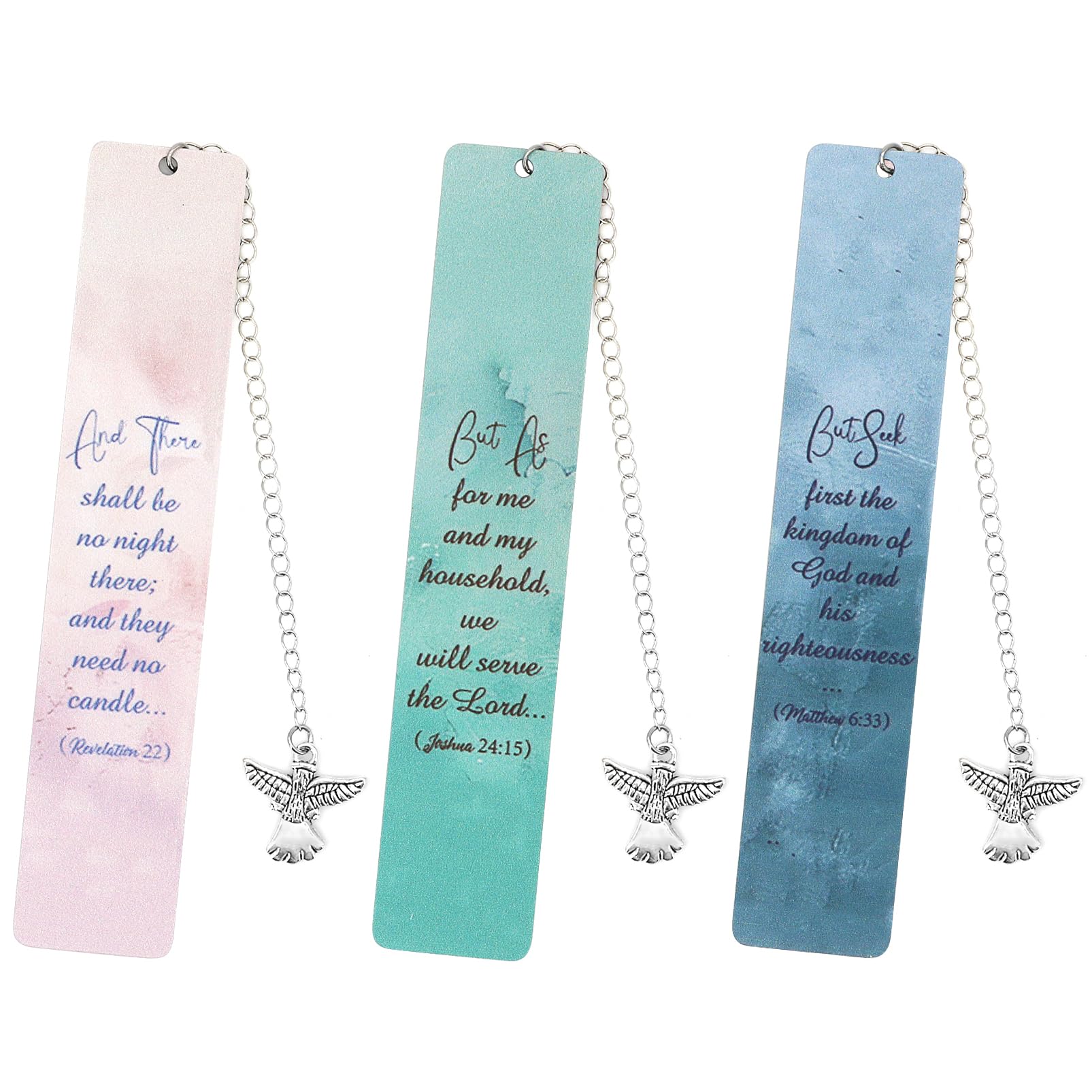 Amazon.com : 3 Pieces Christian Book Marks, Metal Bible Bookmarks for ...