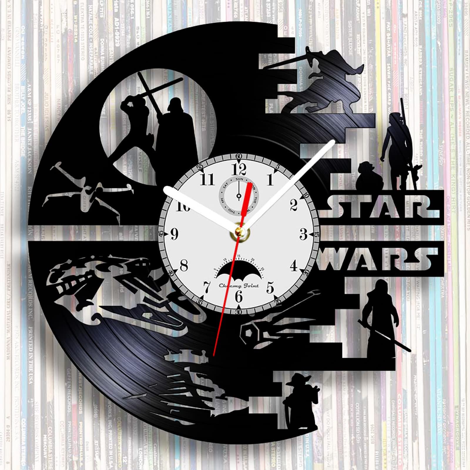 Vinyl Music Record Wall Clock Gift for Star Wars Lovers : Amazon.co.uk ...