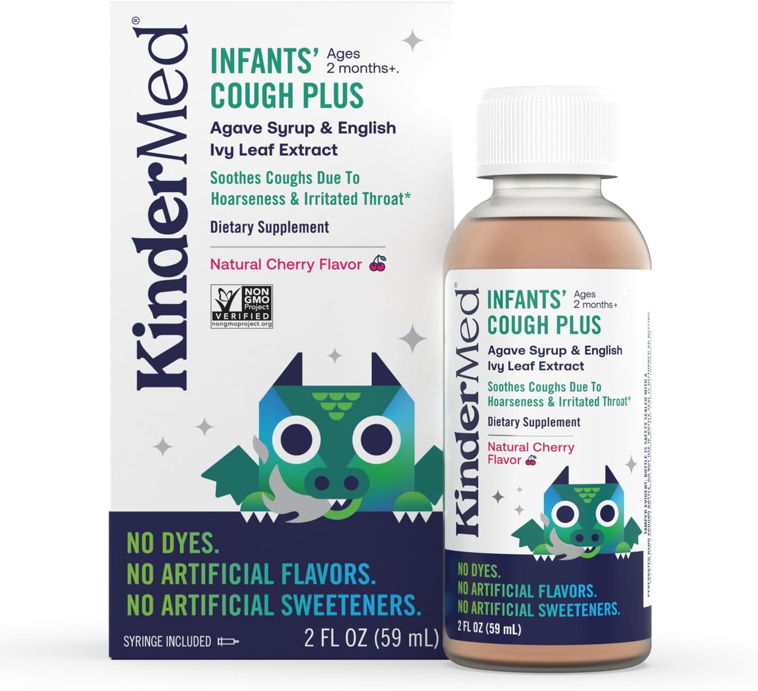 Amazon.com: KinderMed Infants' Daytime Cough Plus, Organic Agave Syrup ...