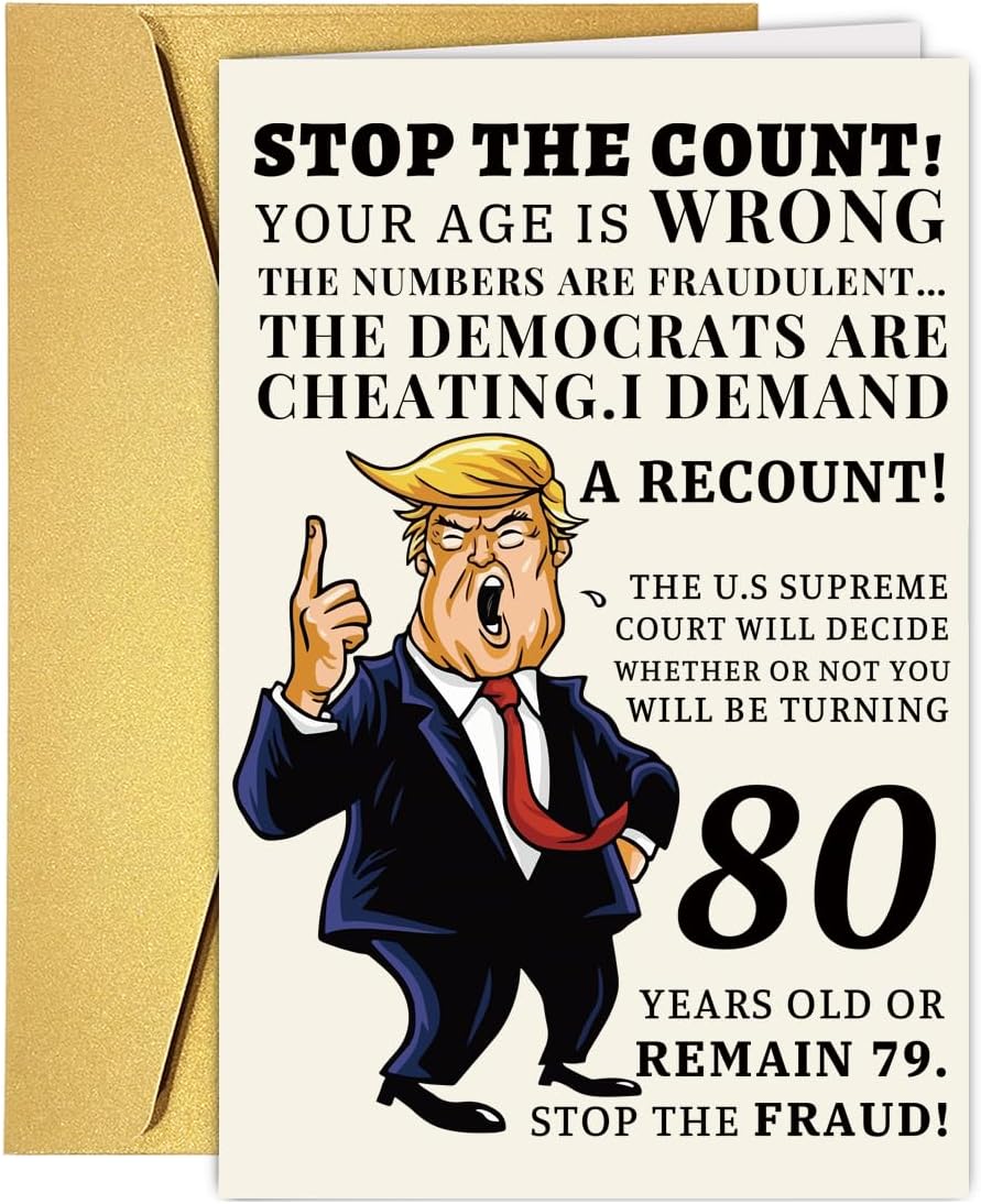 Amazon.com : RUALOVE Funny 80th Birthday Card, Hilarious 80 Years Old ...