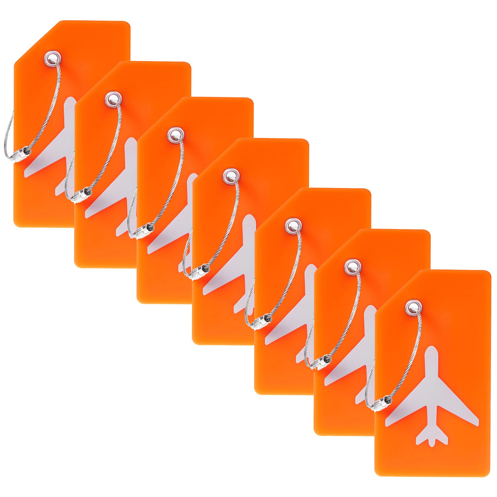 Amazon.com: 7 Pack Silicone Luggage Tag for Suitcases with Stainless ...