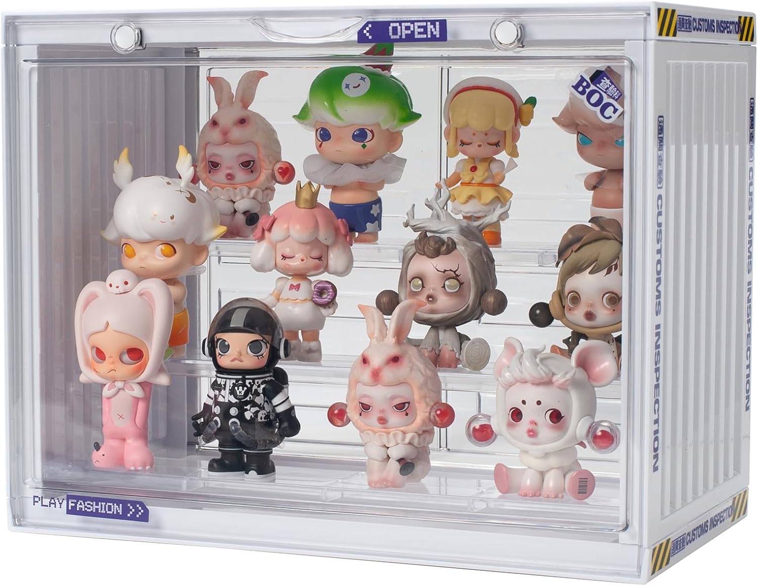 Amazon.com: Clear Display Case for Figures, Clear Display Box, 3 Tiers ...