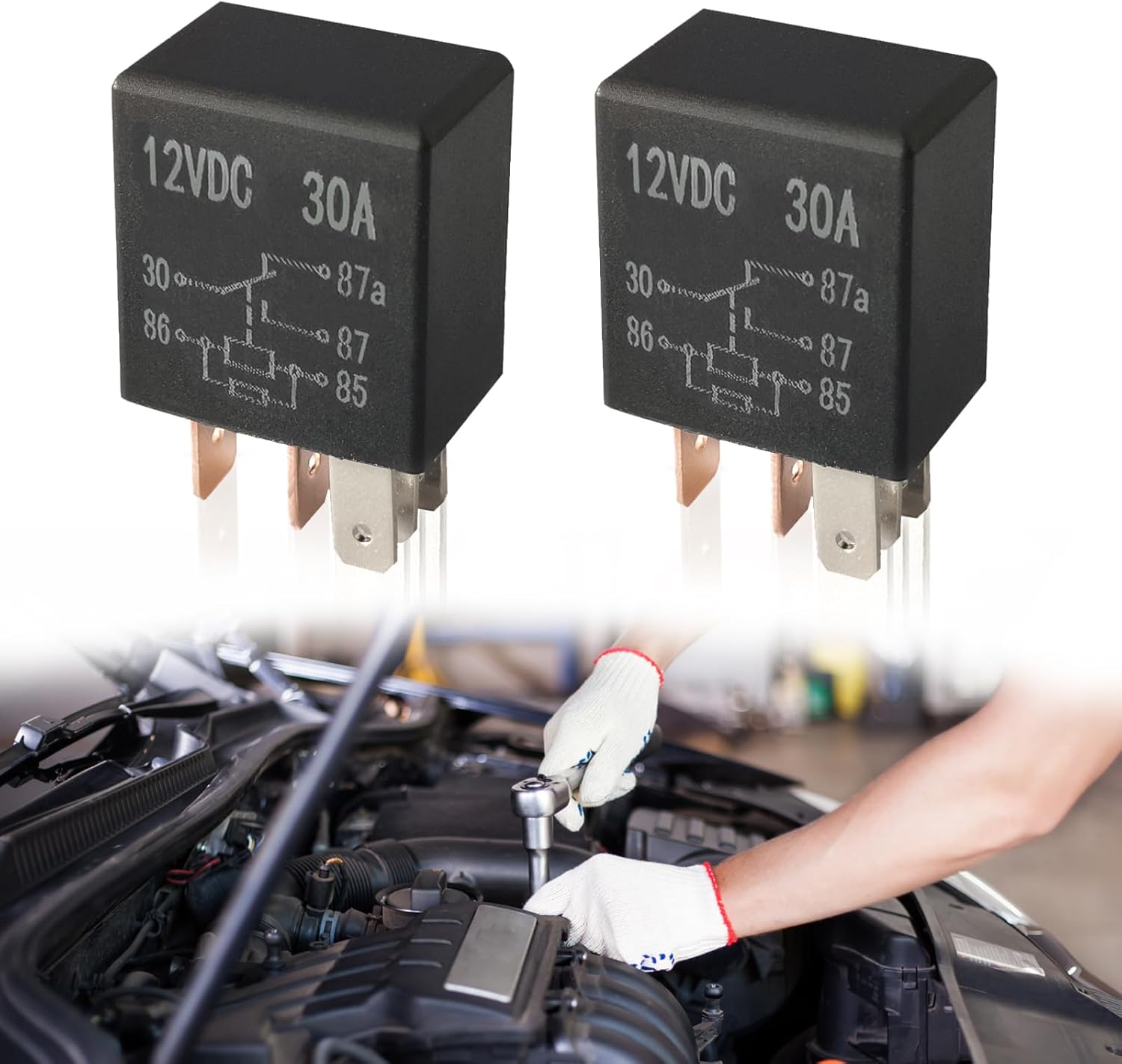 Amazon.com: 5 Pin 12V 30A SPDT Relay, 2 Packs Multi-Purpose Automotive ...