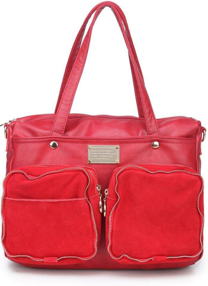 Buga Bags By Charo Garcia Modern Red Leather Shoulder Bag: Handbags ...