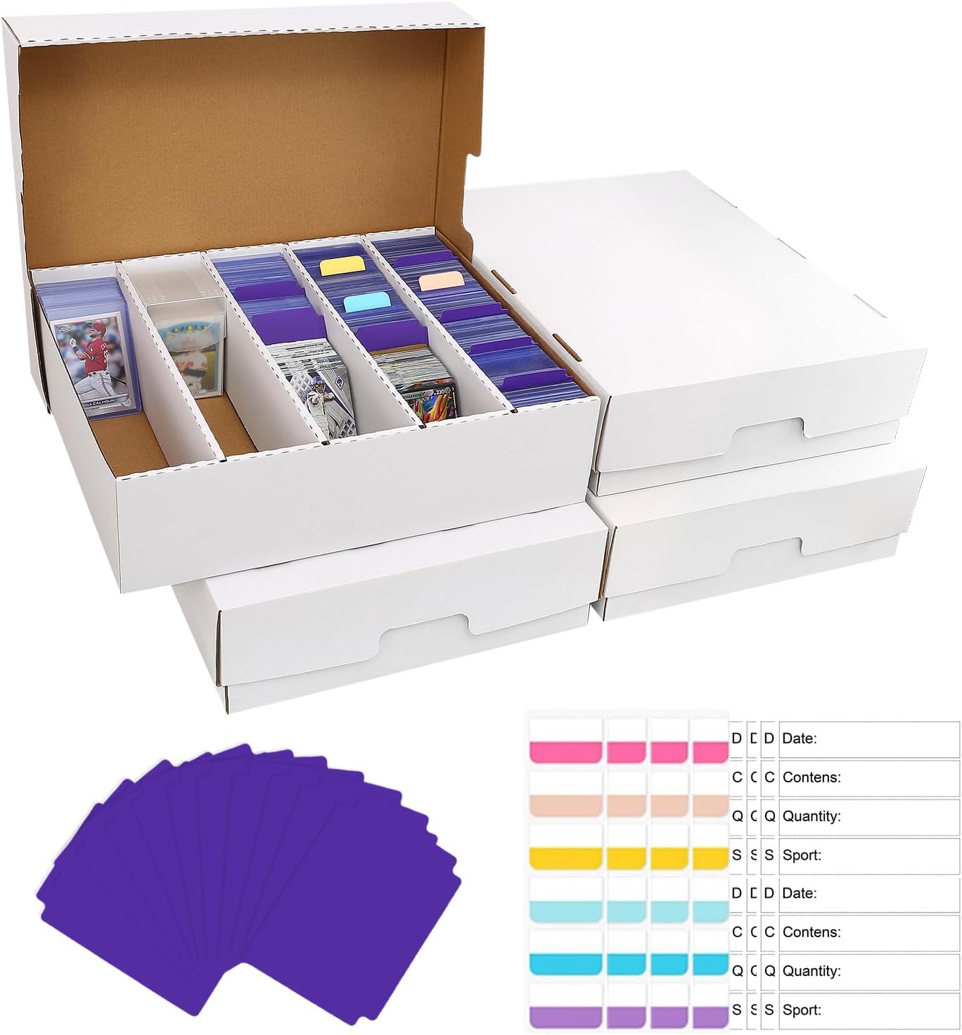 Amazon.com: EBOAUSI Card storage box 5 Row,Monster storage box Holds ...
