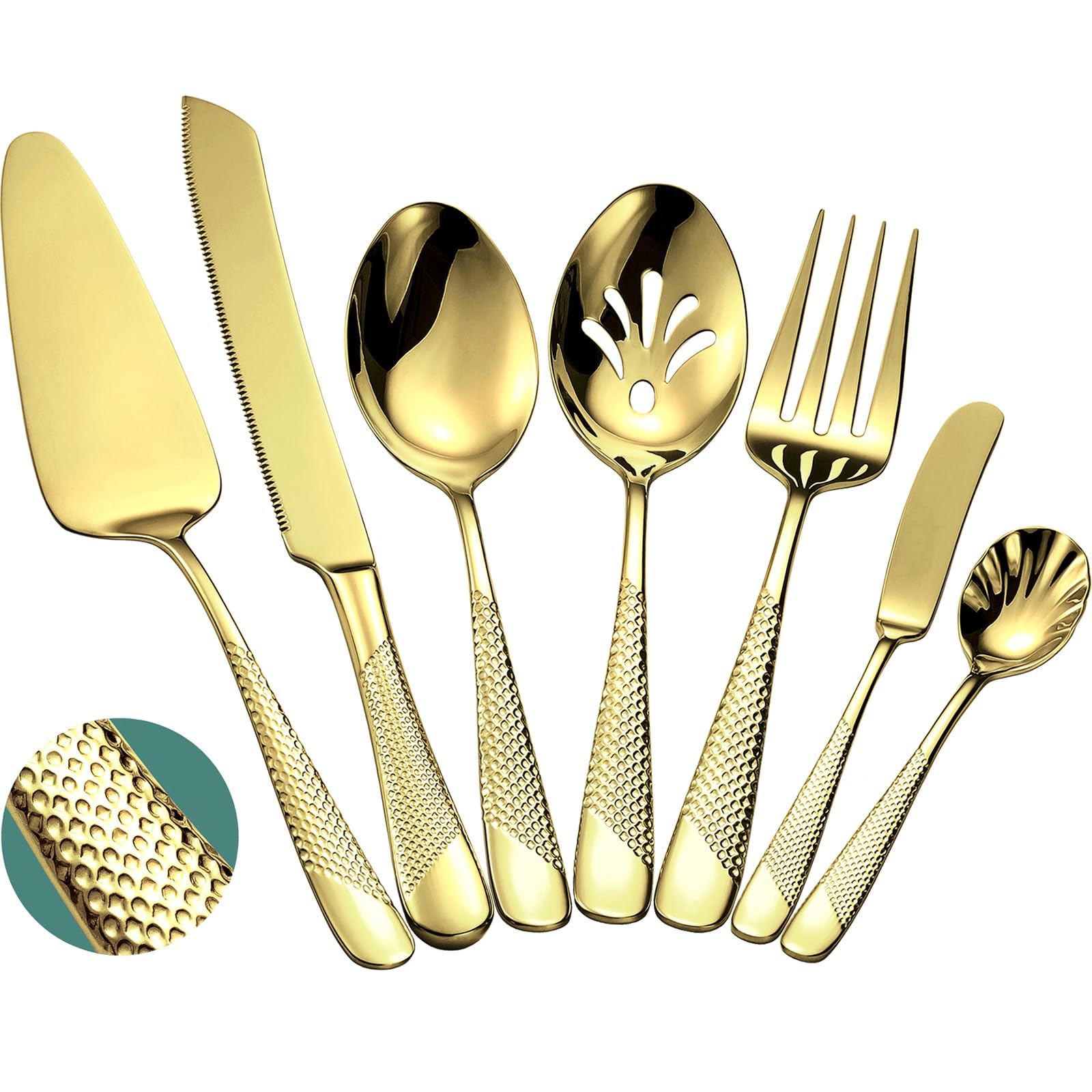 Snapklik.com : Xideman 7-Piece Hammered 18/10 Stainless Steel ...