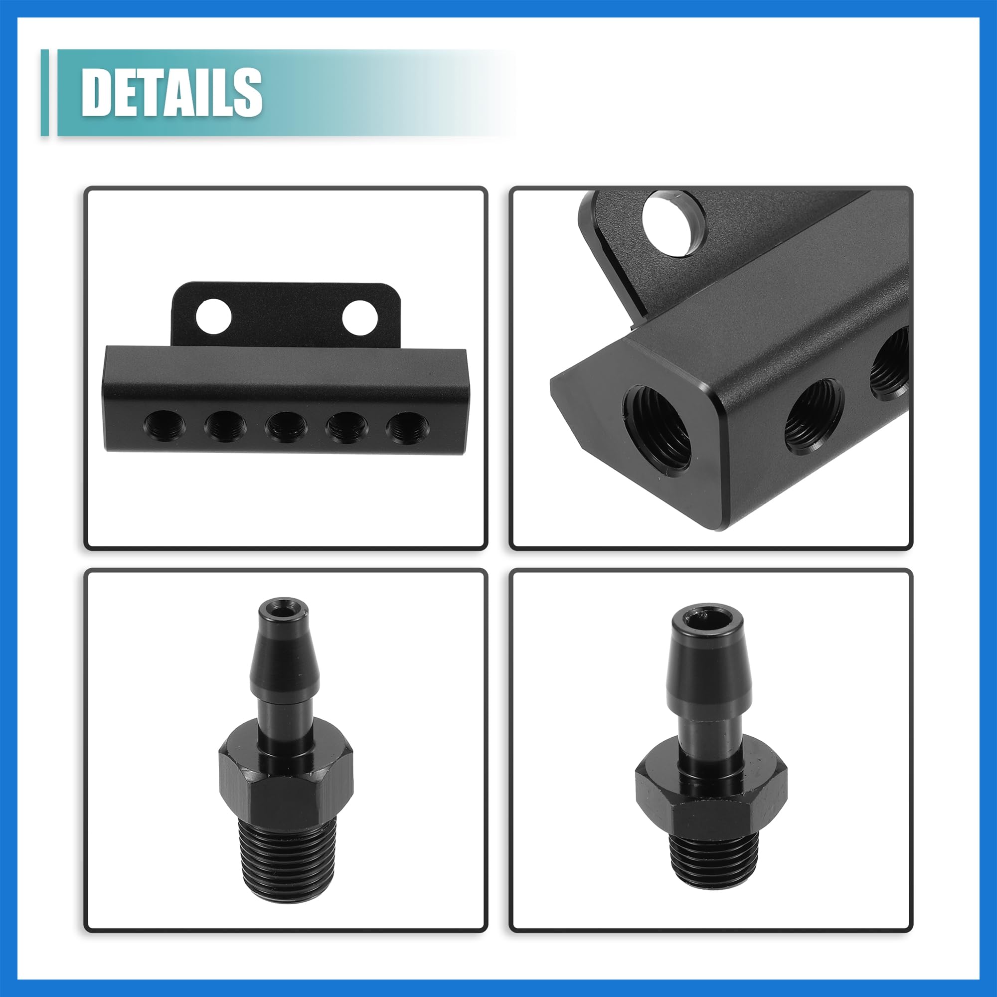 Universal Vacuum Block 1/8 Ports 1/2 Interfaces Turbo Universal Vacuum ...