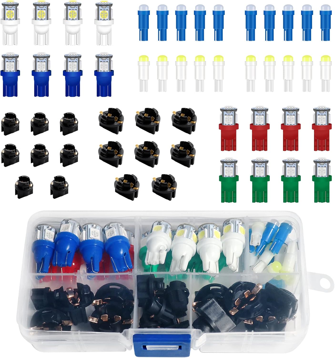 Amazon.com: Alopee 52PCS LED Dash Lights and Socket Kits 194 168 T10 ...