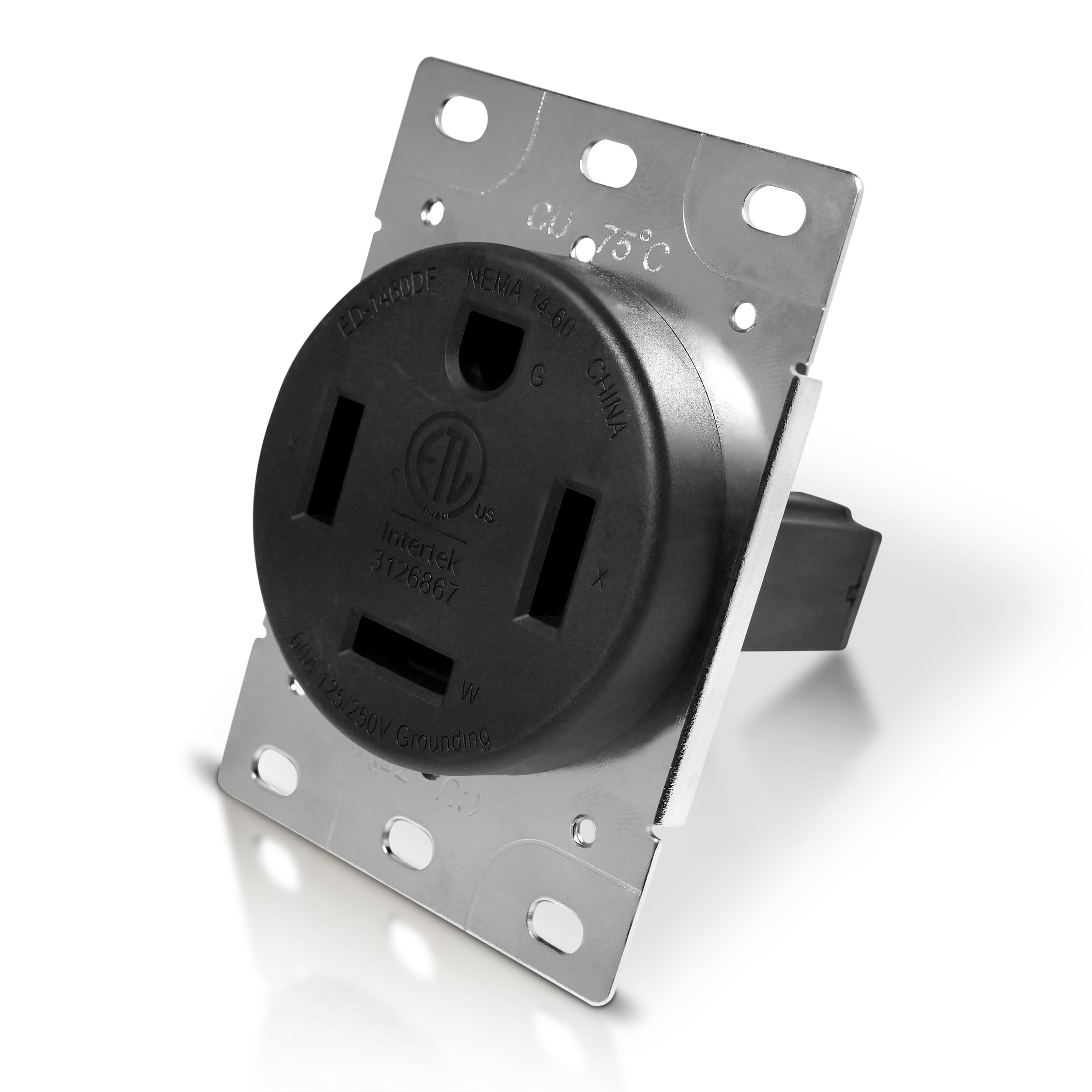 NEMA 14-60R - Industrial Grade - 60 Amp 125/250 Volts - Flush Mount ...
