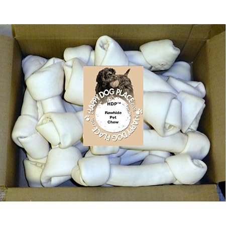 Amazon.com : HDP Premium Natural Rawhide Bones 8-9" Size:Pack of 15 ...