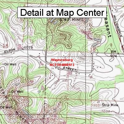 Amazon.com: USGS Topographic Quadrangle Map - Waynesburg, Ohio (Folded ...
