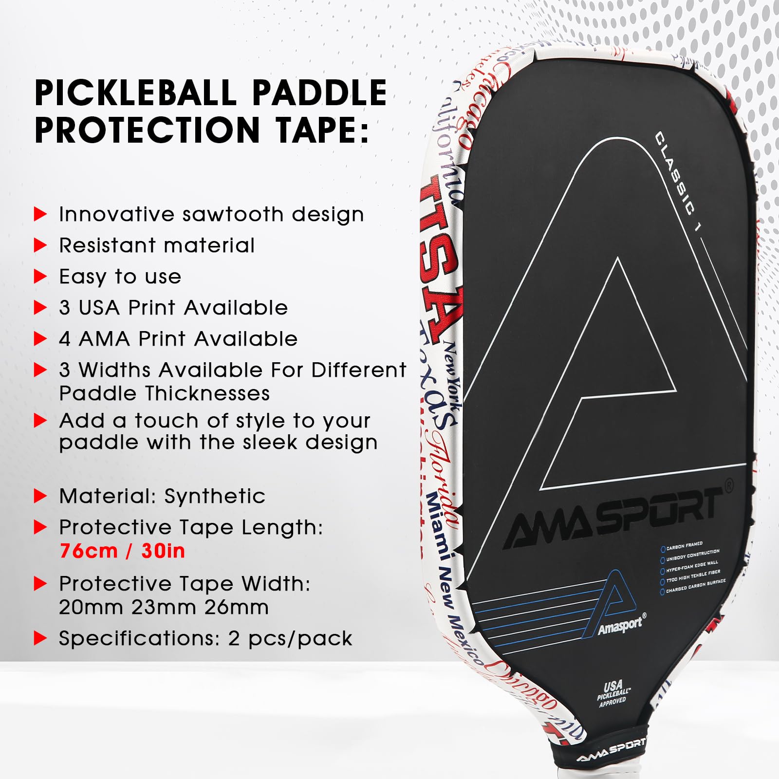 Snapklik.com : Pickleball Paddle Protection Tape - Pickleball Paddle ...