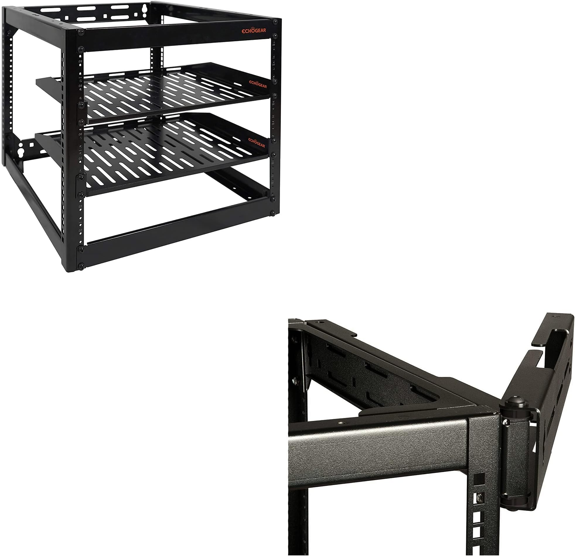 Amazon.com: ECHOGEAR 10U Open Frame Rack & Swing-Out Wall Mount - Heavy ...