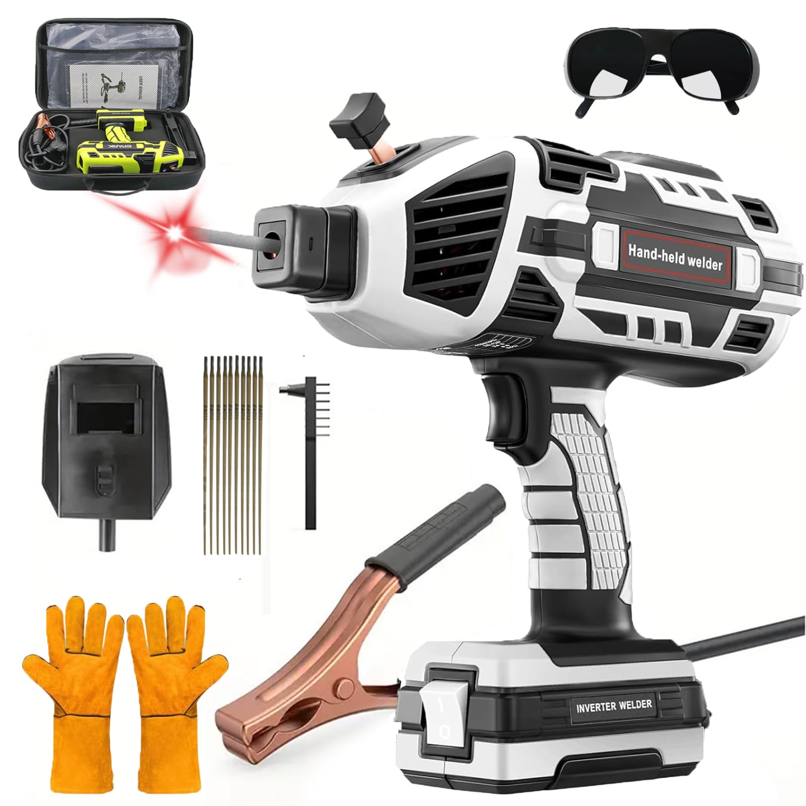 Portable Welding Machine, Anti-Stick 6 Gears 20-120a Hand Held Welder ...