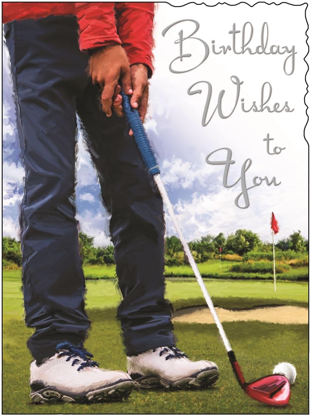 Male Birthday Card - General Card for Men/Boys - Sporty Golf Design ...