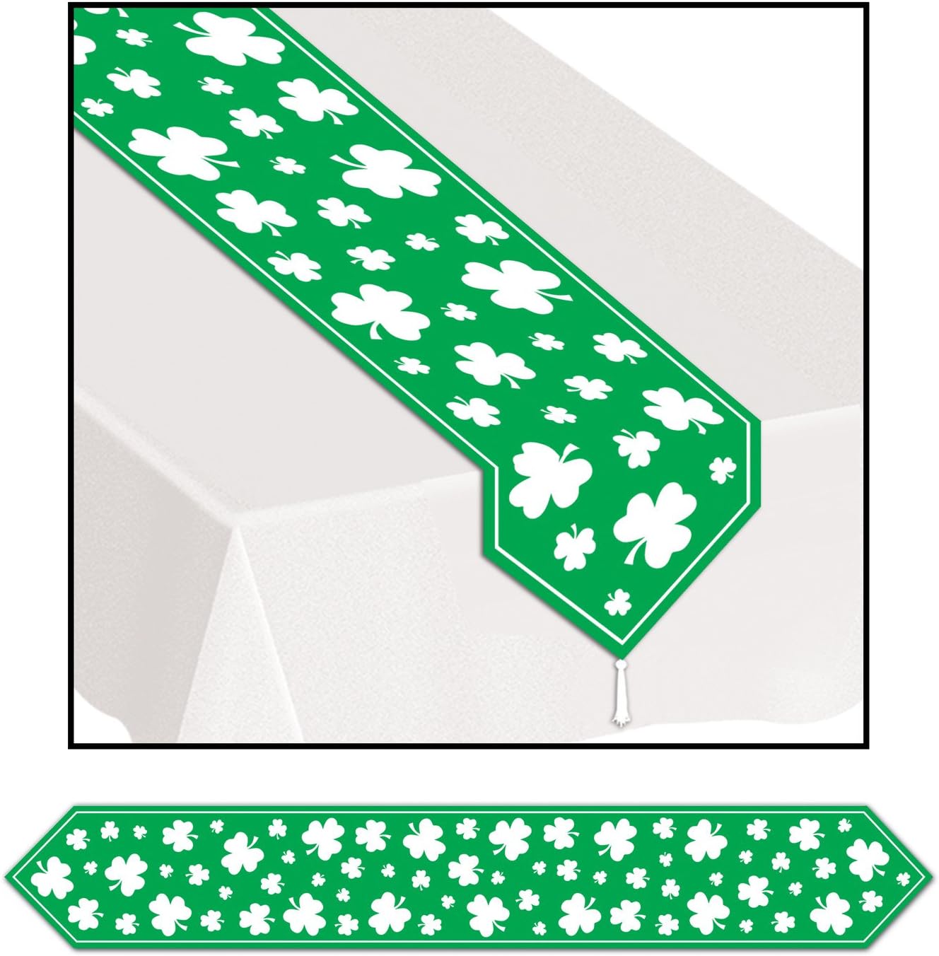 Amazon.com: Beistle Printed Shamrock Table Runner: Home & Kitchen