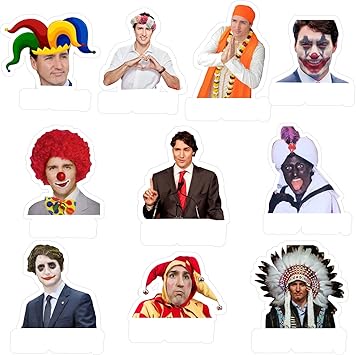 100 PCS I Did That Trudeau Stickers，Funny Gesture Car Stickers with 10 ...