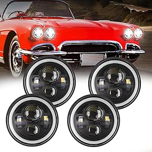 Amazon.com: HMCYCI 5.75 Inch Round LED Headlight H5006 Sharp Cutoff ...