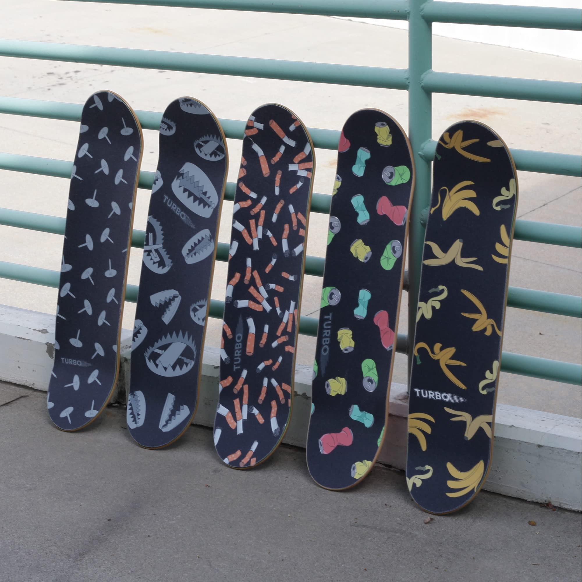 Deck Grip Tape TURBO 9x33 Inch Skateboard Grip Tape - Iron Traps Design ...