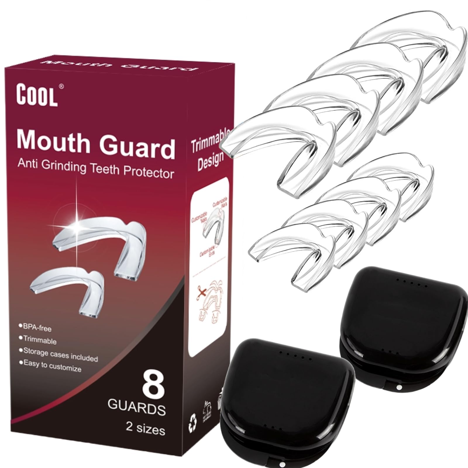 Amazon.com: Cool Mouth Guard for Grinding Teeth at Night Guards for ...