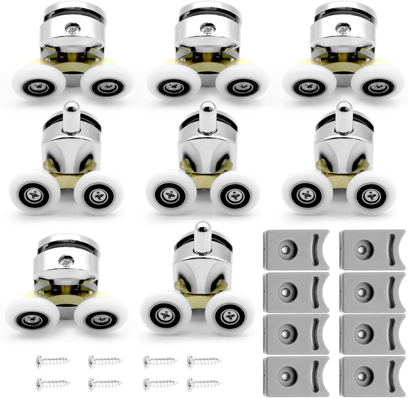 8 Pack Shower Door Wheels and Rollers - 23mm for Enclosure, Screen ...