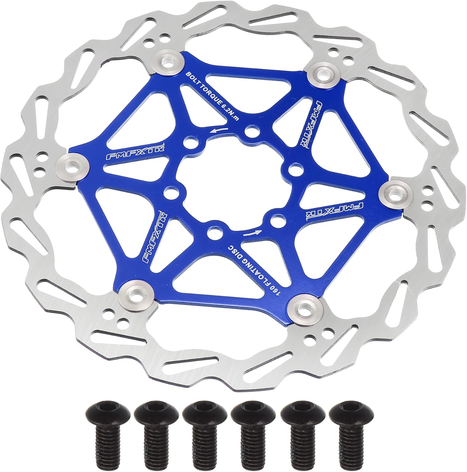 Amazon.com: X AUTOHAUX 160mm Bike Floating Disc Brake Rotor Stainless ...