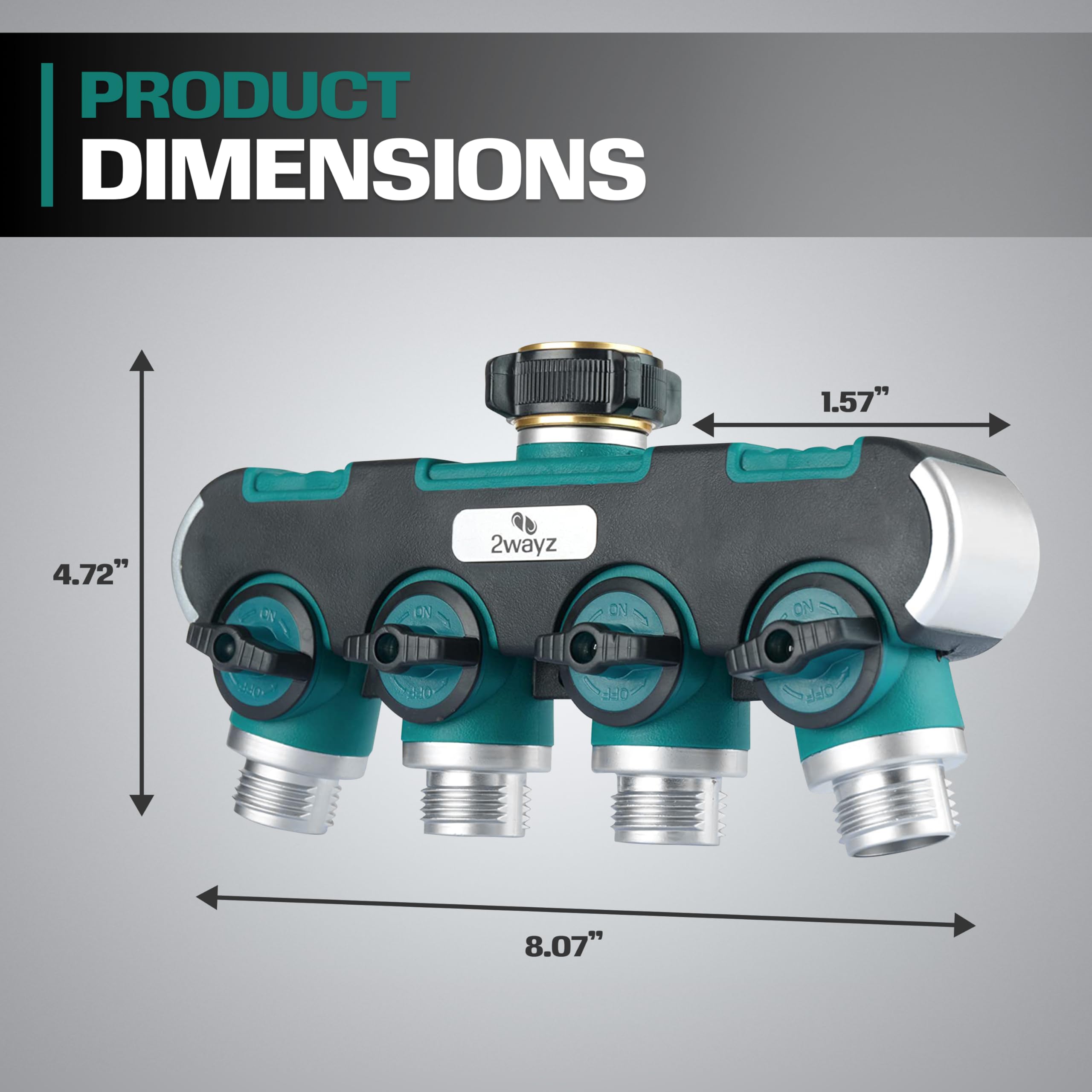 Snapklik.com : 2 Wayz 4 Way Garden Hose Splitter, Heavy Duty, Water ...