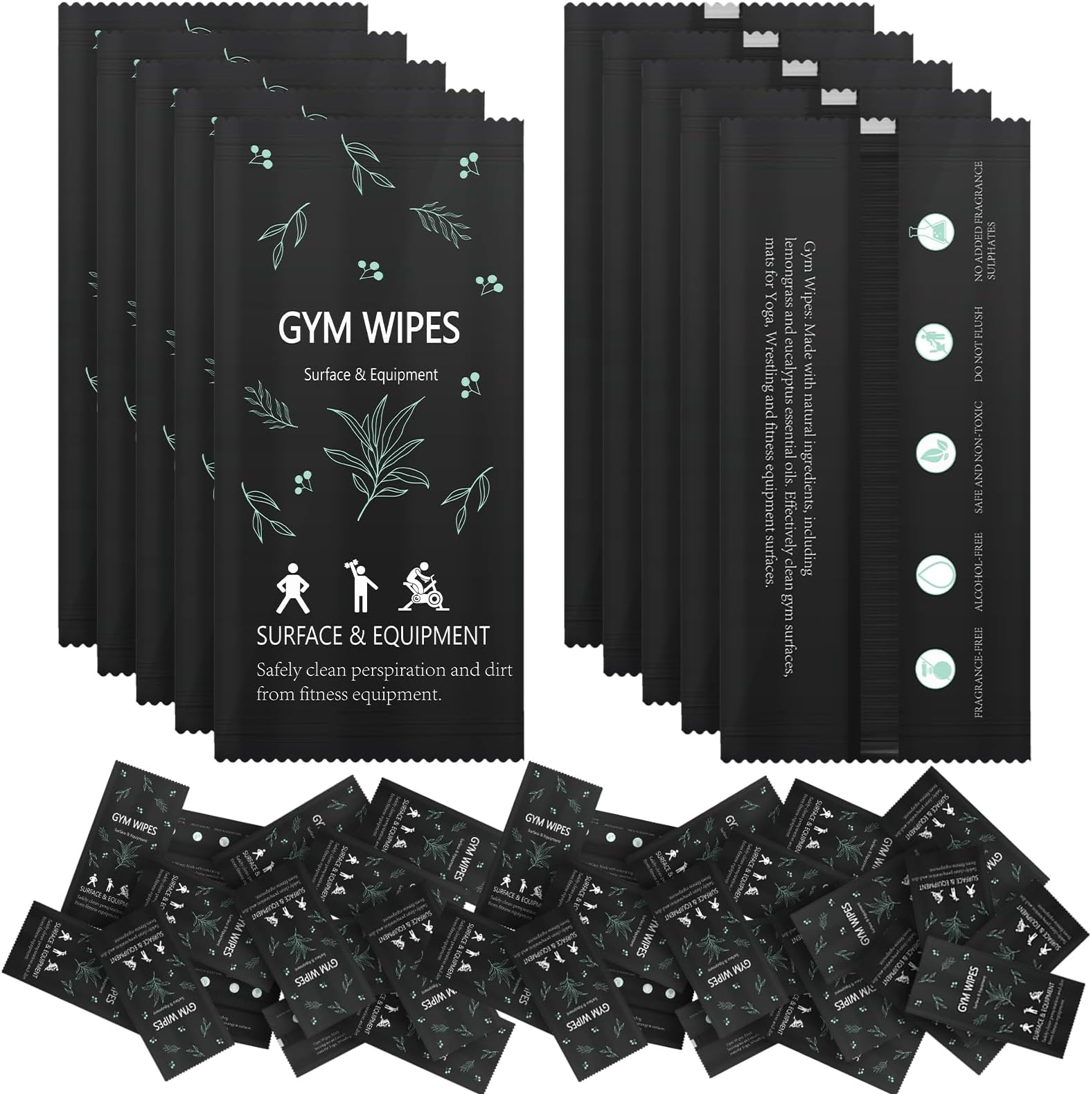 Amazon.com: 300 Pcs Gym Cleaning Wipes Yoga Mat Cleaner Fitness ...