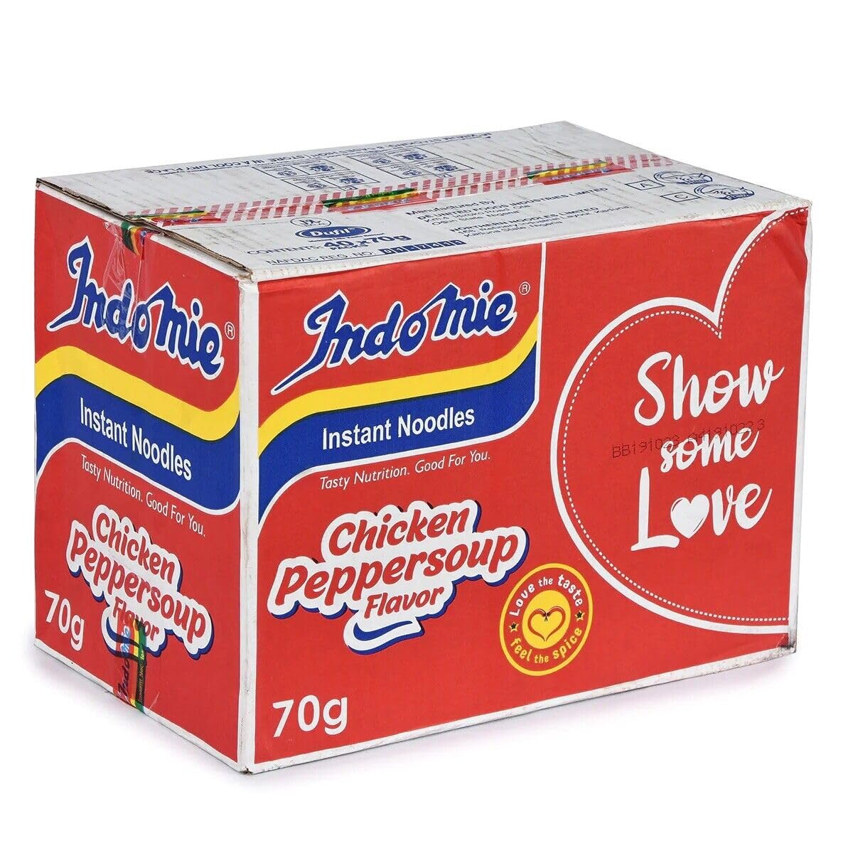 Indomie Instant Noodles Chicken Pepper Soup flavour, 70g (Pack of 40 ...