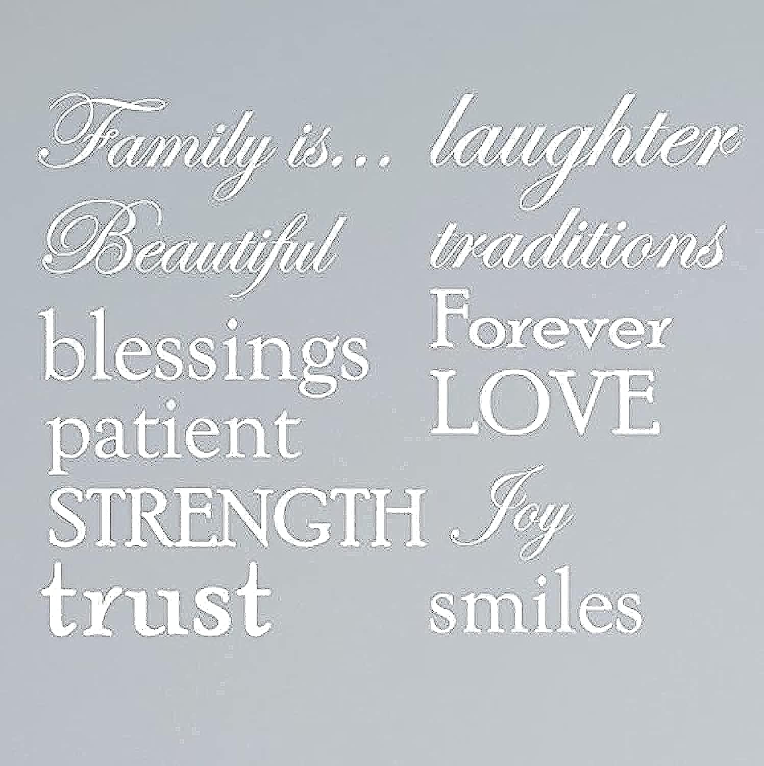 Set of 12 Family Quote Words Vinyl Wall Sticker Picture Frame Wall ...