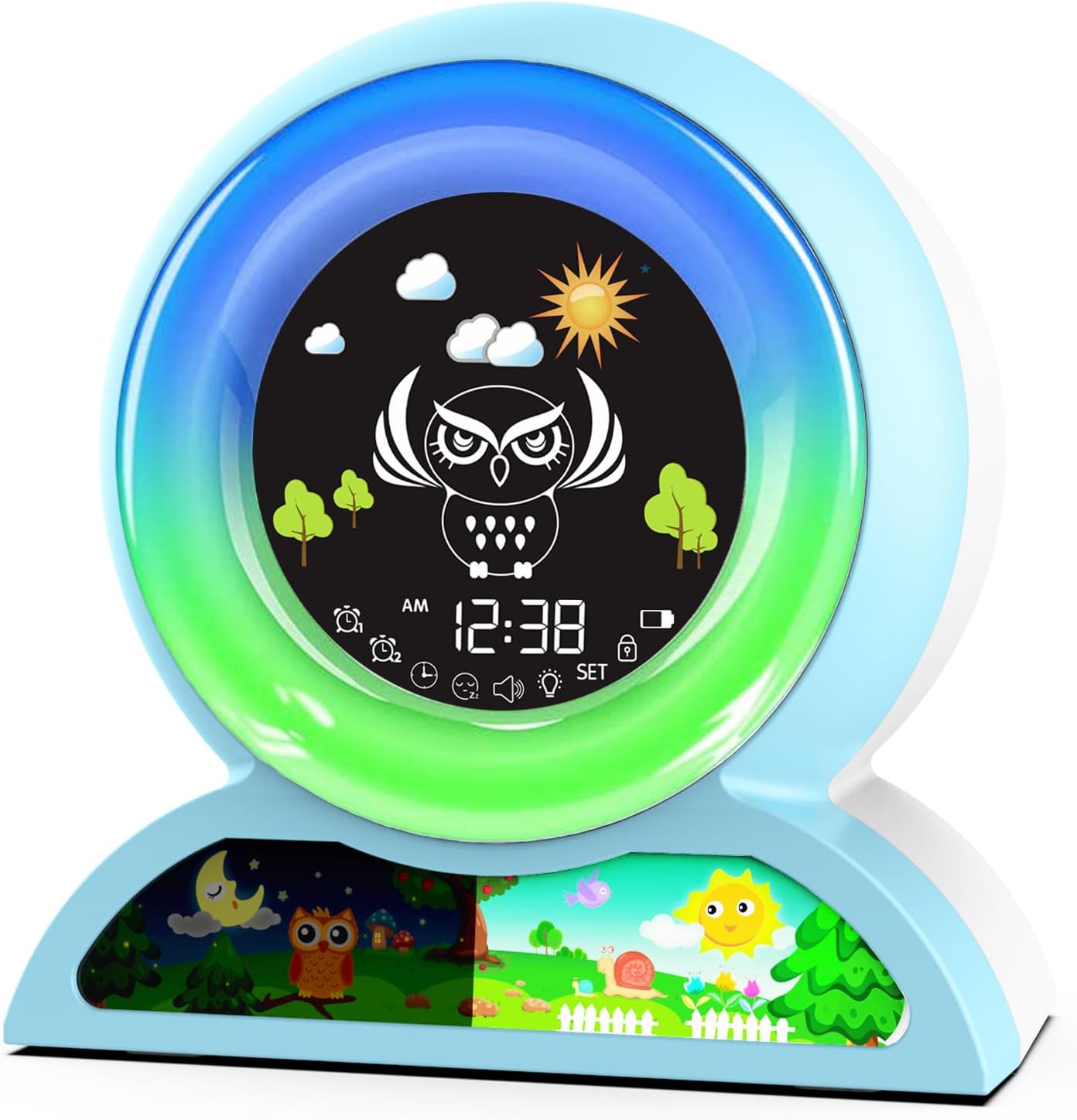 Amazon.com: TIMEFUN Kids Alarm Clock, Ok to Wake Clock with Sun & Star ...