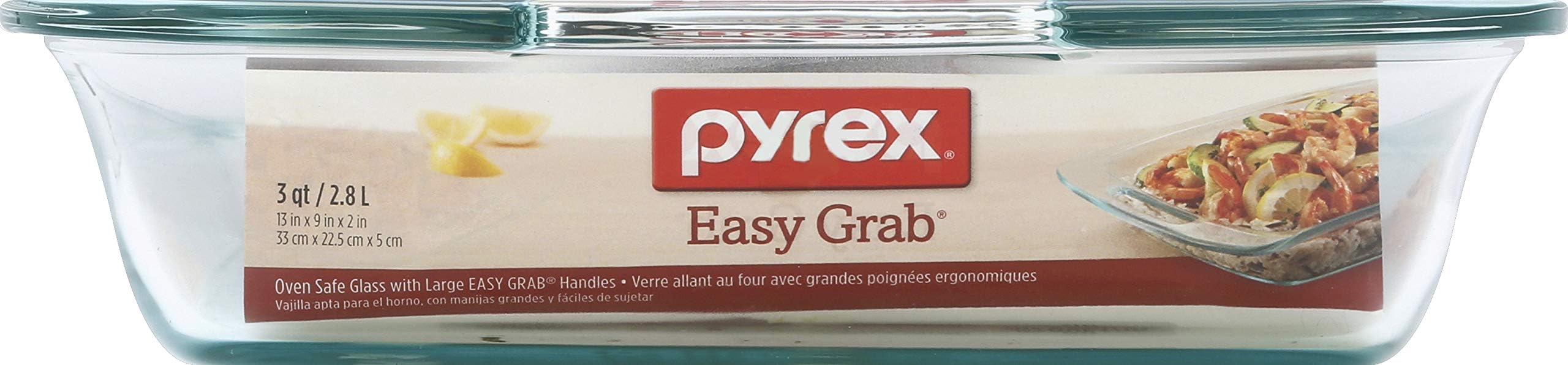 Amazon.com: Pyrex Easy Grab 3-Quart Oblong Glass Bakeware Dish: Pyrex ...