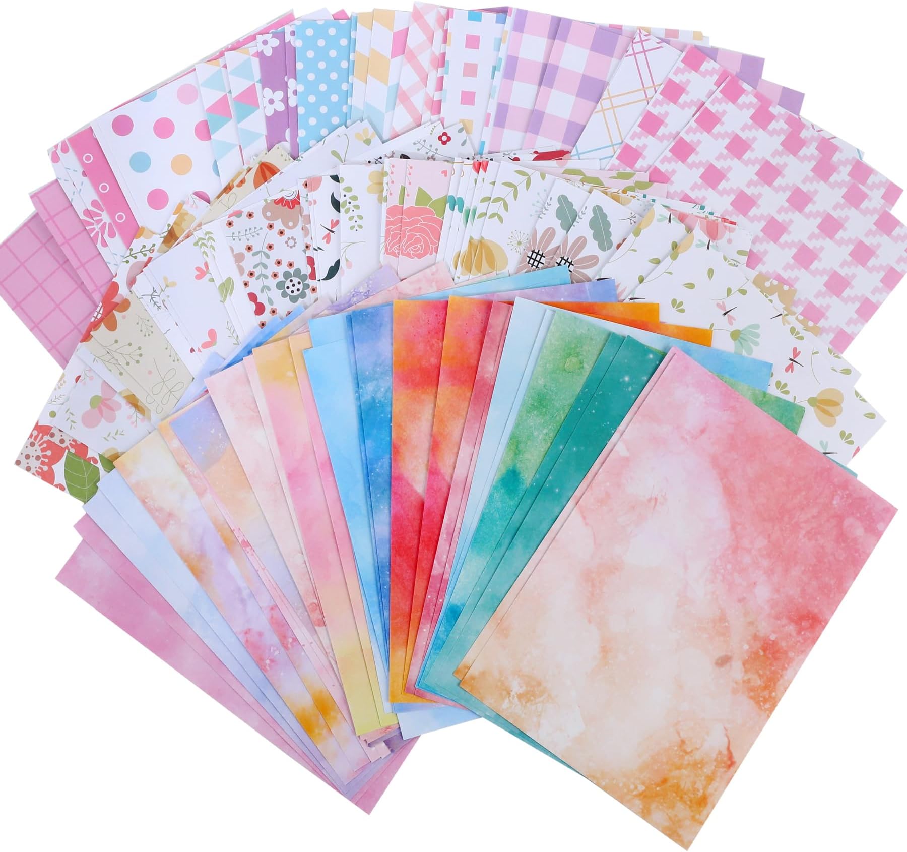 Amazon.com : 90 Sheets Decorative Stationery Paper, Craft Textured ...