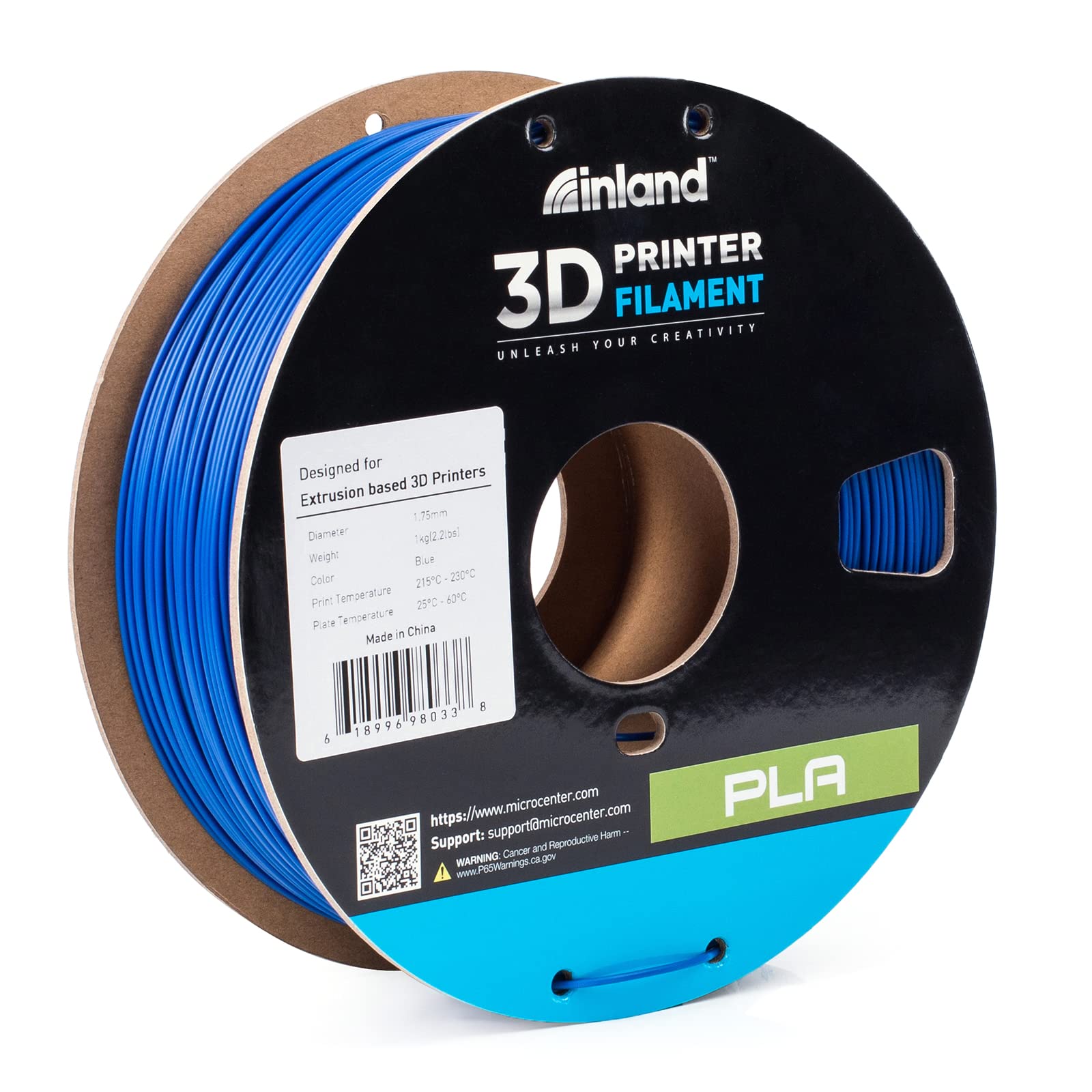 Snapklik.com : INLAND PLA Filament 1.75mm - Blue PLA 3D Printer ...