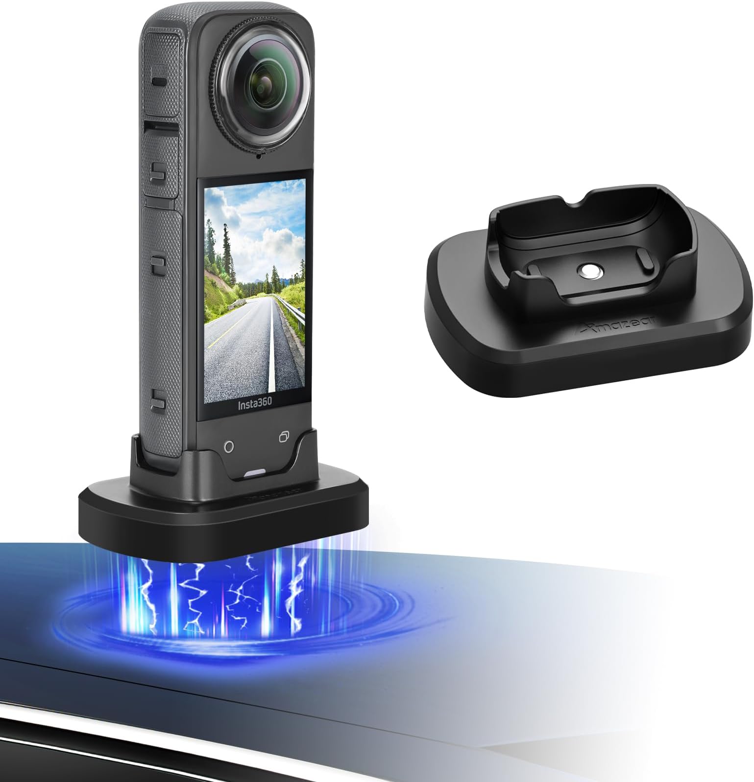 Amazon.com: AMAZEAR Magnetic Car Mount for Insta360 X4 Accessories ...
