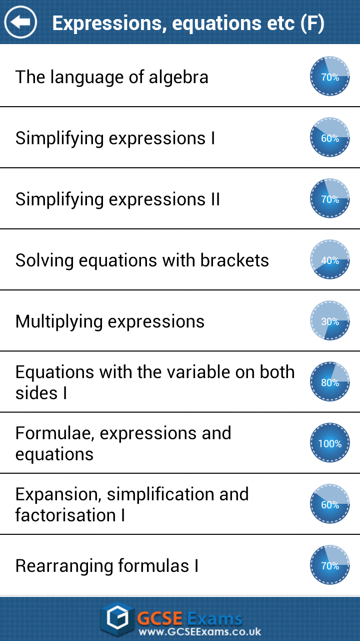 GCSE Maths : Algebra Revision Lite - App on Amazon Appstore